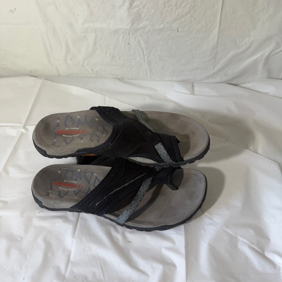 Merrell | Shoes | Merrell Terran Post Ii Womens Sandals Black Leather ...
